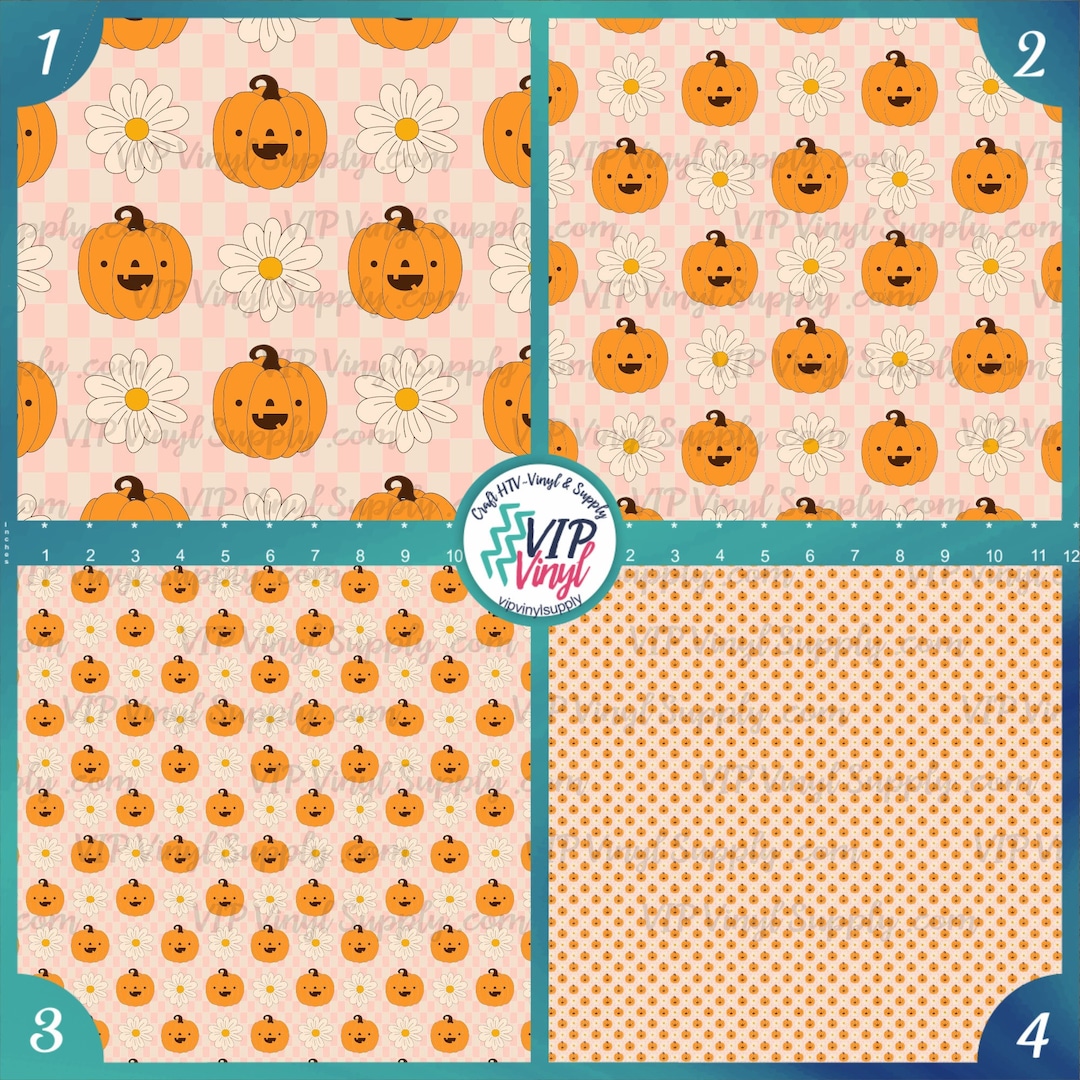 Pumpkin HTV Vinyl, Heat Transfer Vinyl, Outdoor Adhesive Vinyl, or ...