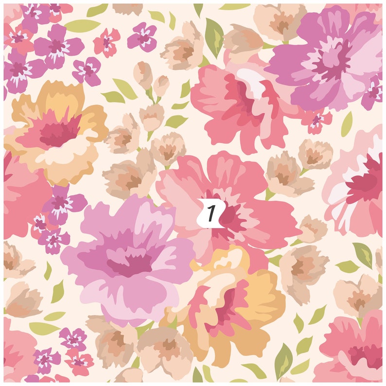 Floral Print Vinyl HTV or Adhesive Flower Pattern Craft - Etsy
