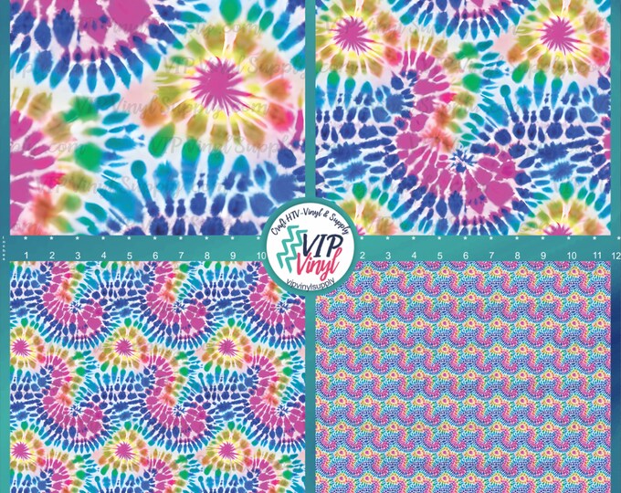 Teal Tie Dye Vinyl/printed Heat Transfer Vinyl/patterned Vinyl/printed ...