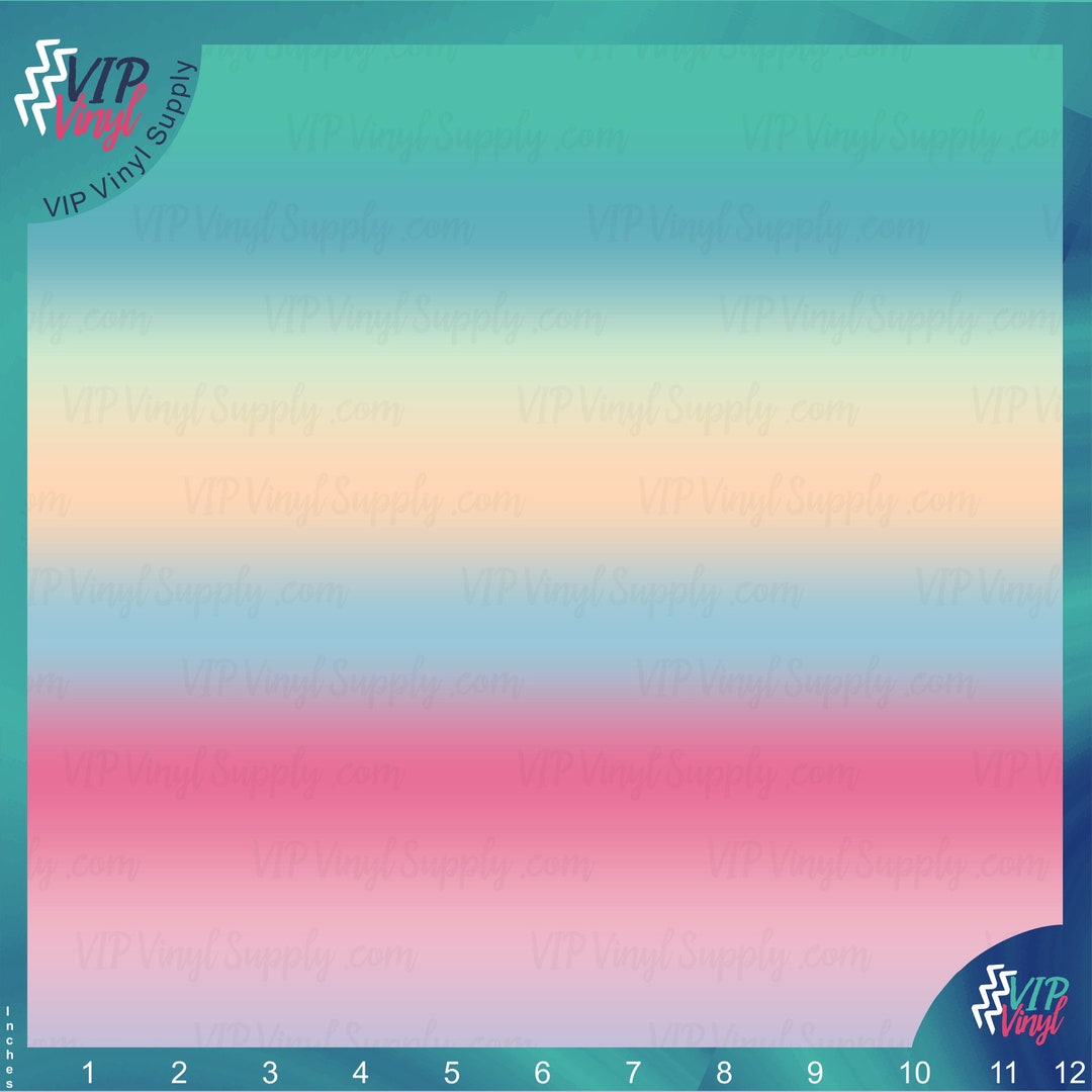 Pastel Ombre HTV Vinyl - Heat Transfer Vinyl or Outdoor Adhesive Vinyl ...