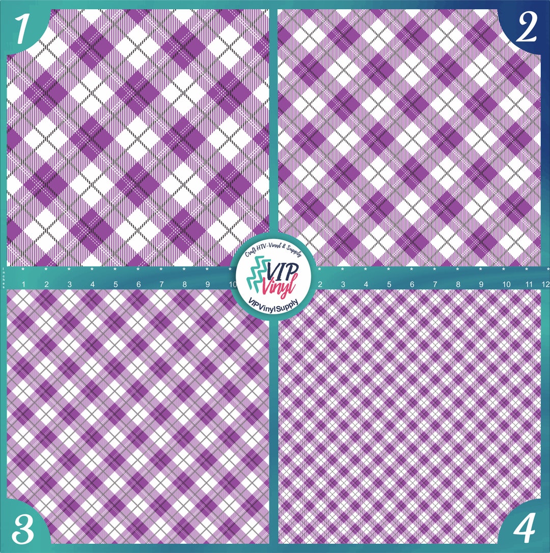 Plaid HTV Vinyl, Patterned Vinyl Sheets, Printed Oracal Outdoor ...