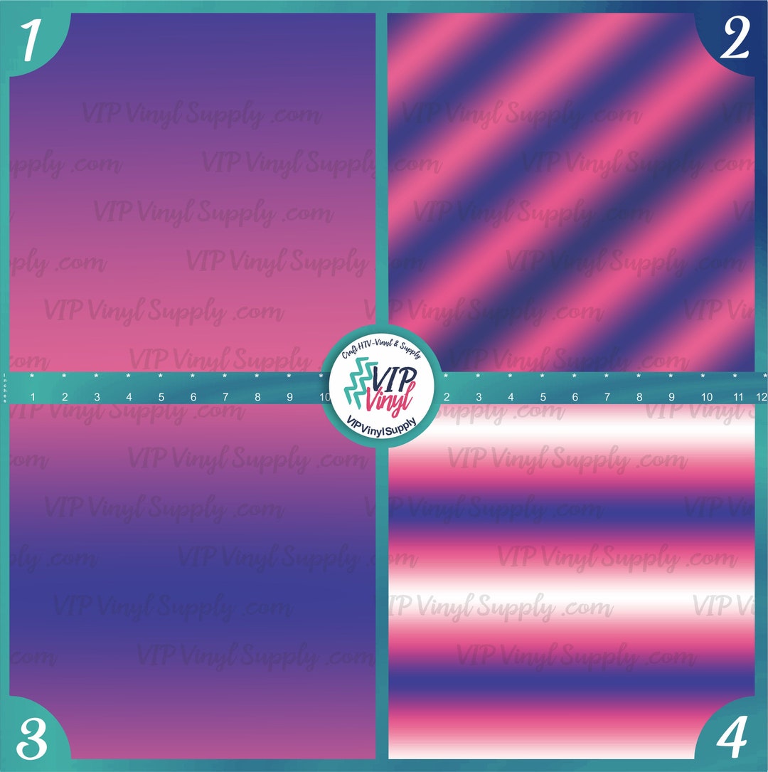Blue Purple & Pink Ombre Pattern HTV Vinyl Heat Transfer Vinyl or ...