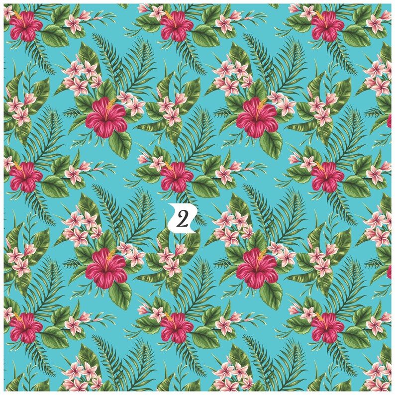 Floral HTV Vinyl Tropical Flower Patterned Vinyl Sheets Heat - Etsy