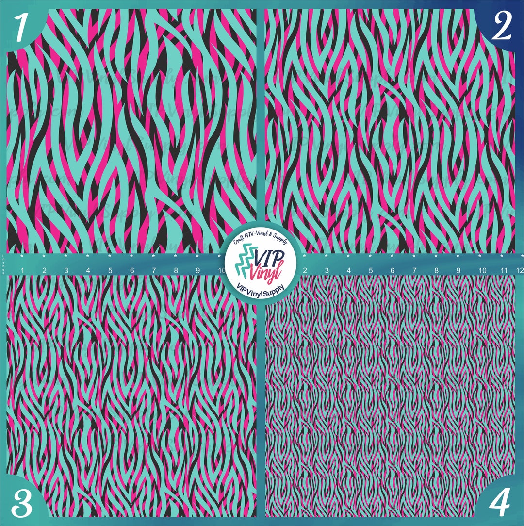 Zebra Patterned Craft Vinyl Sheet, Heat Transfer Vinyl or Adhesive ...