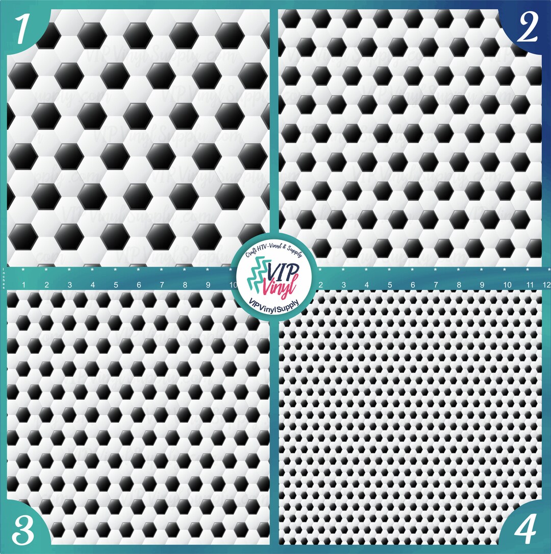 Soccer Ball HTV Vinyl, Soccer Pattern Vinyl Sheet, Heat Tranfer Vinyl ...