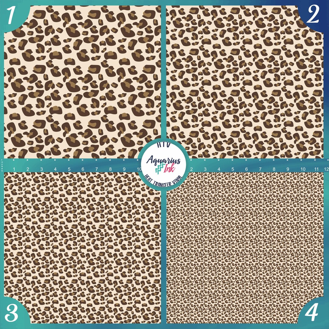 Tan Leopard Patterned HTV Vinyl Sheets, Heat Transfer Vinyl 248E - Etsy
