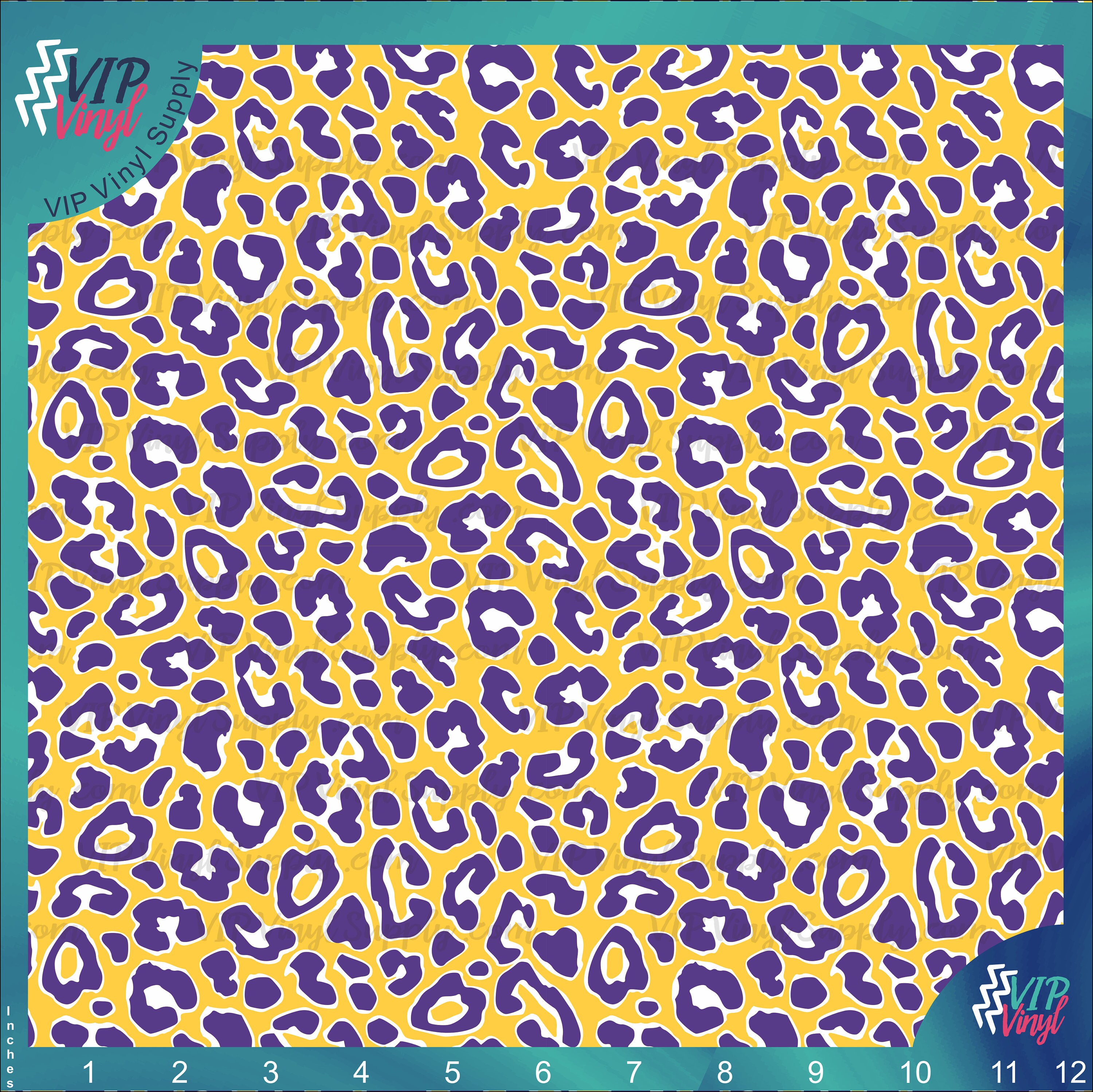 Purple & Yellow Leopard Print HTV Vinyl Heat Transfer Vinyl - Etsy
