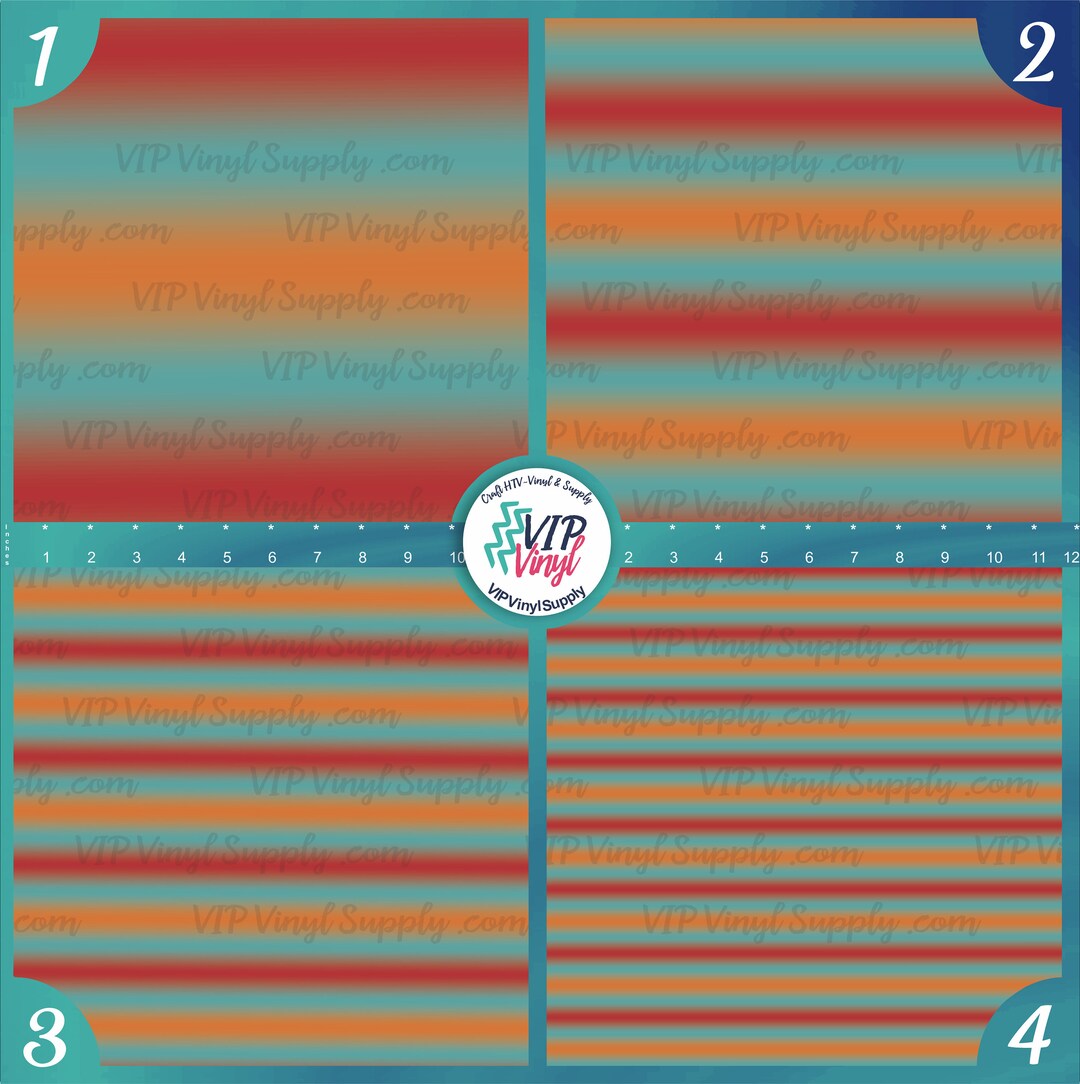 Southwestern Stripes Ombre Pattern HTV Vinyl Heat Transfer Vinyl or ...