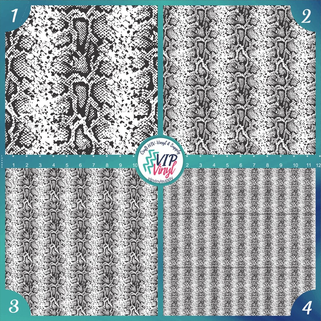 Black Snakeskin HTV Vinyl Snake Printed Heat Transfer Vinyl Sheets or ...
