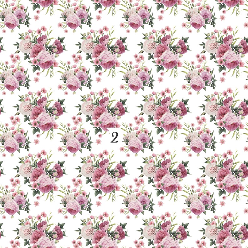 Printed Vinyl Floral HTV Vinyl Rose Pattern Vinyl Sheet Heat | Etsy