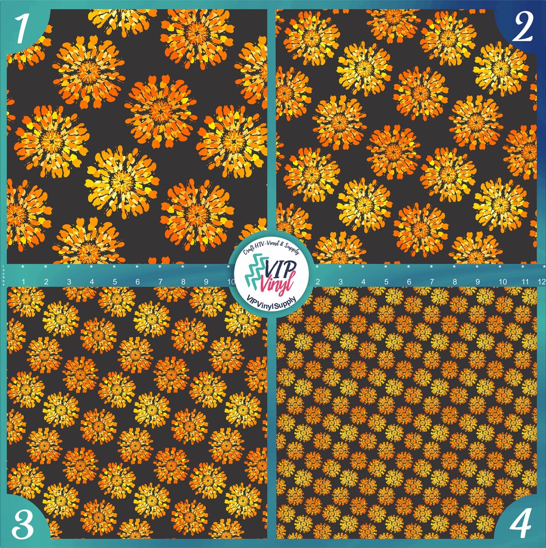 Black & Orange Abstract Pop Pattern HTV Vinyl Heat Transfer Vinyl or ...