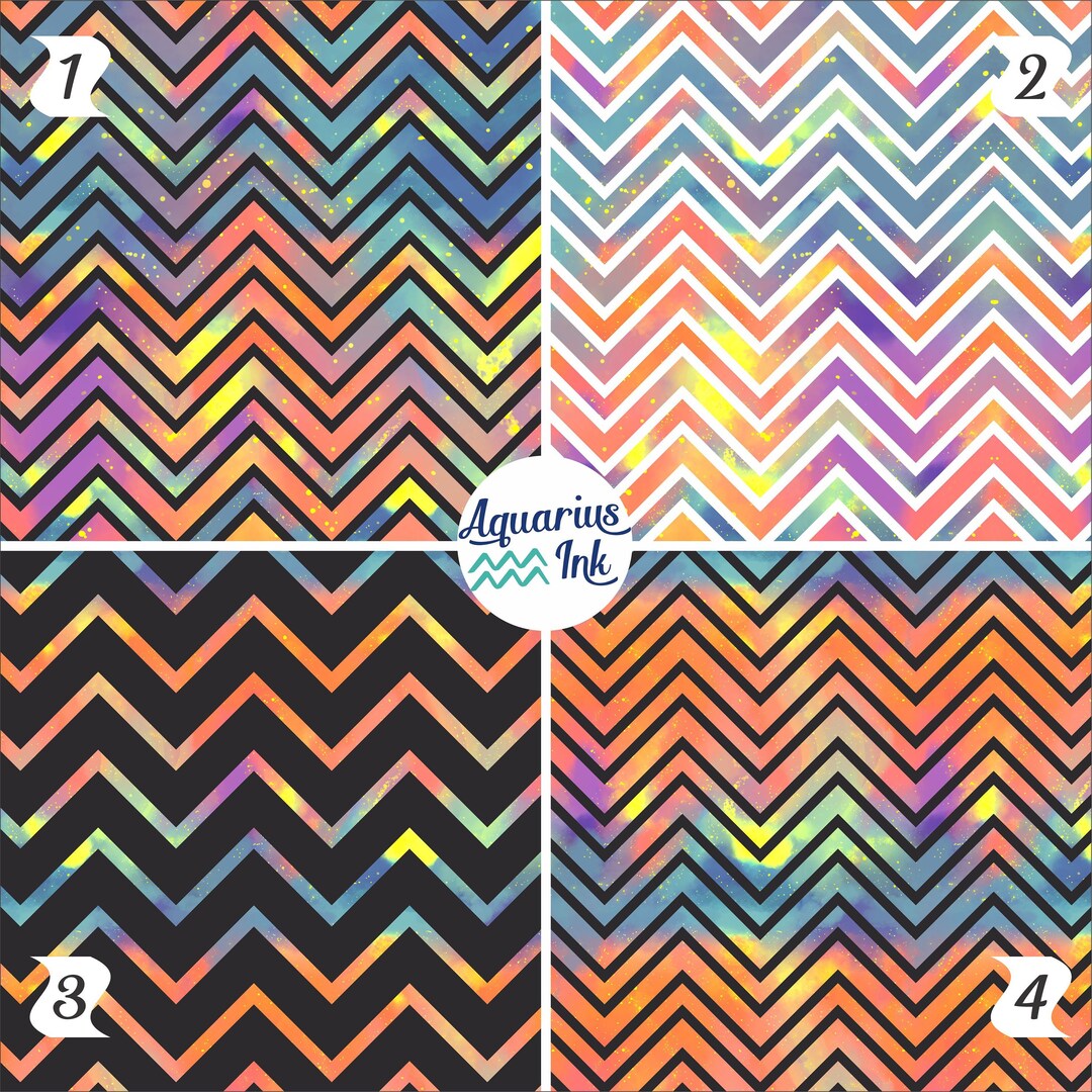Chevron Galaxy HTV Vinyl, Bright Space Watercolor Pattern Vinyl Sheets ...