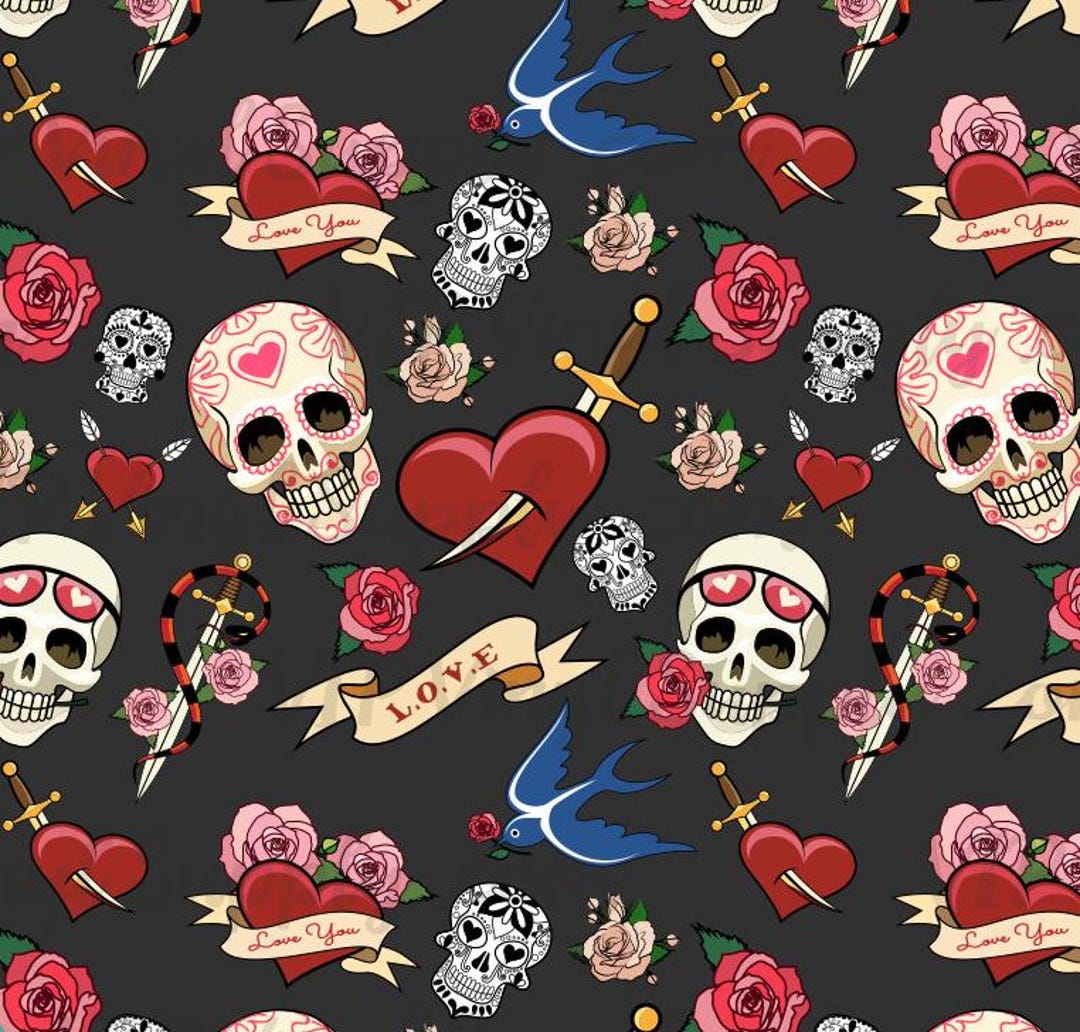 Tattoo Patterned Craft Vinyl Sheet, Heat Transfer Vinyl, Adhesive Vinyl ...