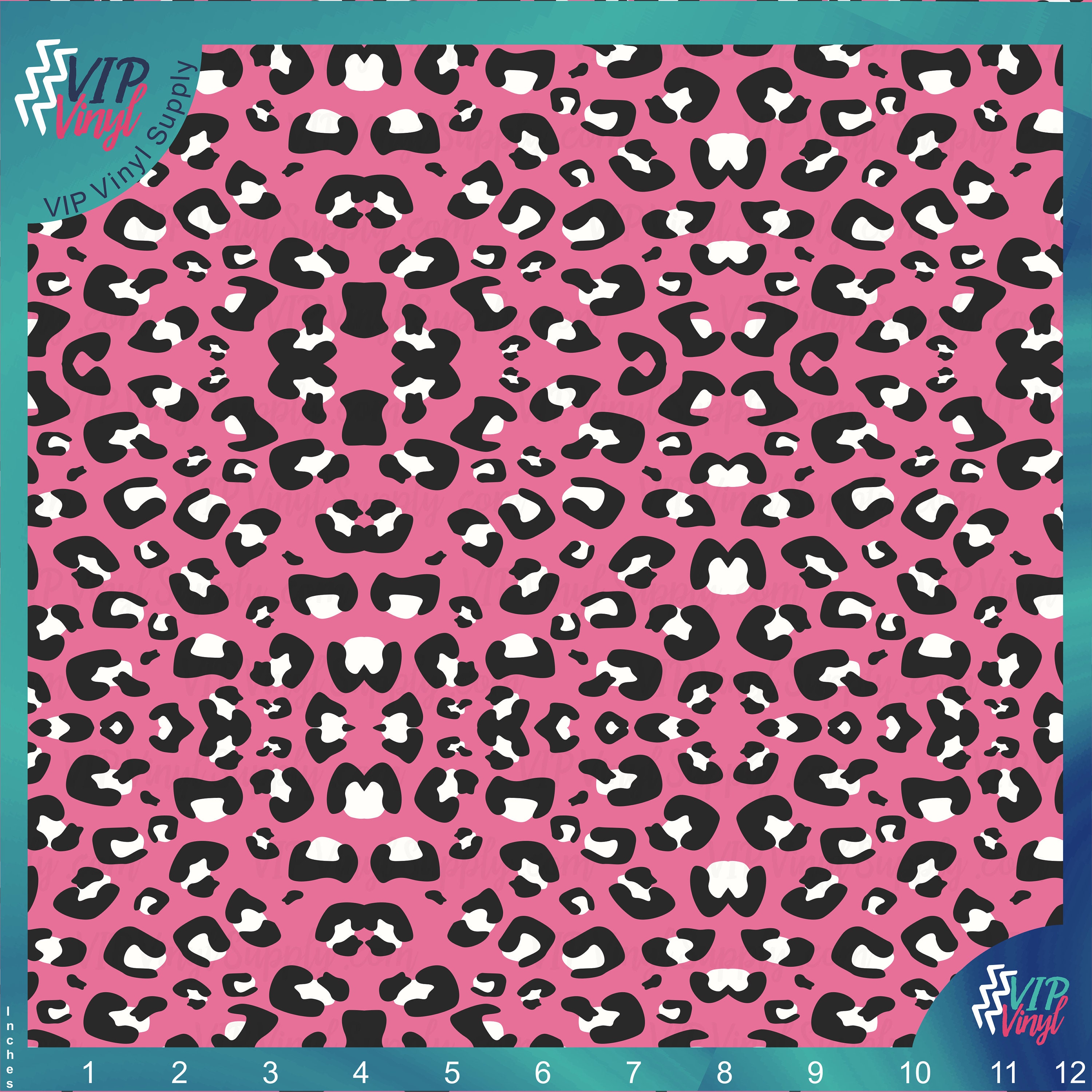 Medium Pink & White Leopard Print Vinyl HTV or Adhesive - Etsy