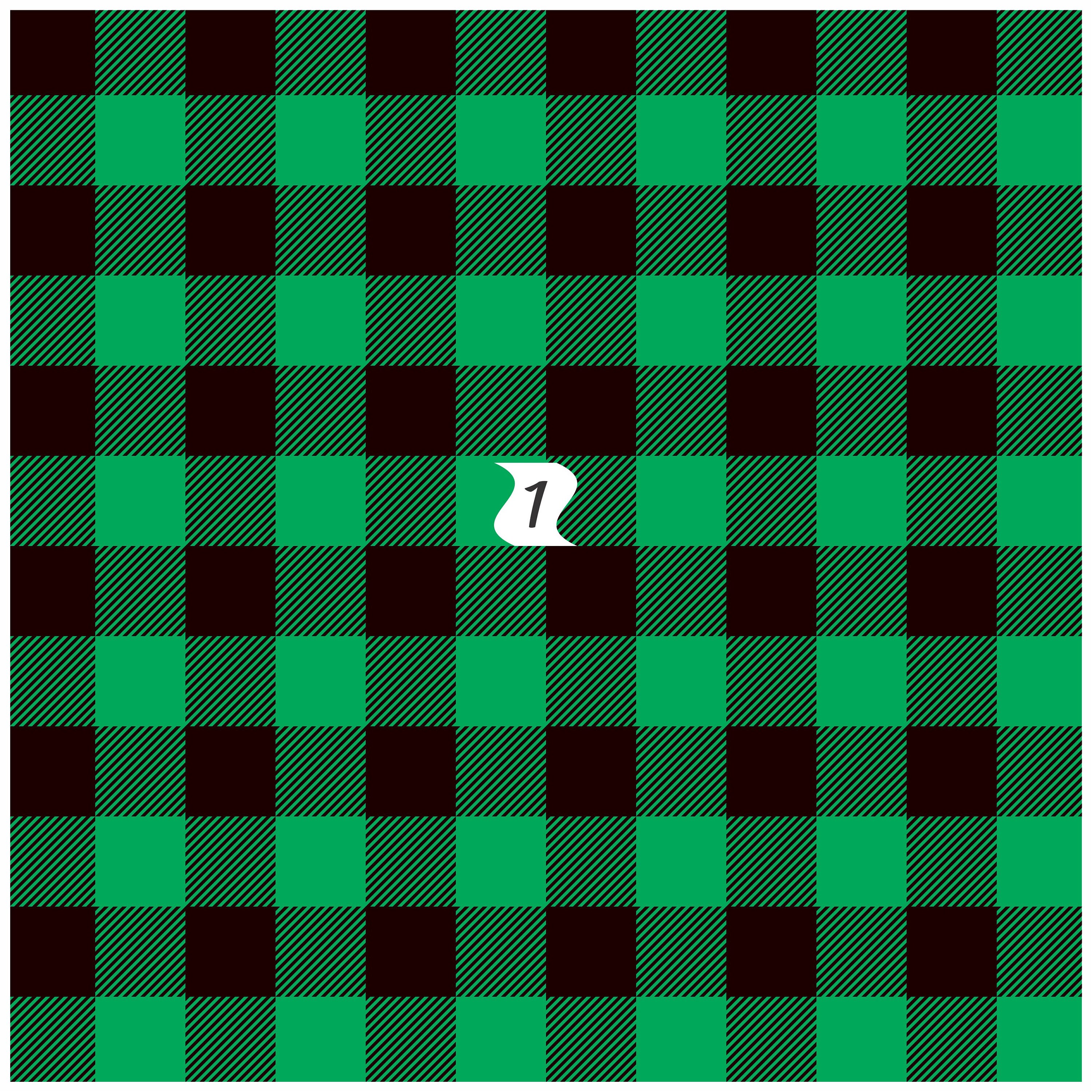 Green Buffalo Plaid Vinyl Patterned Vinyl Sheets Printed - Etsy