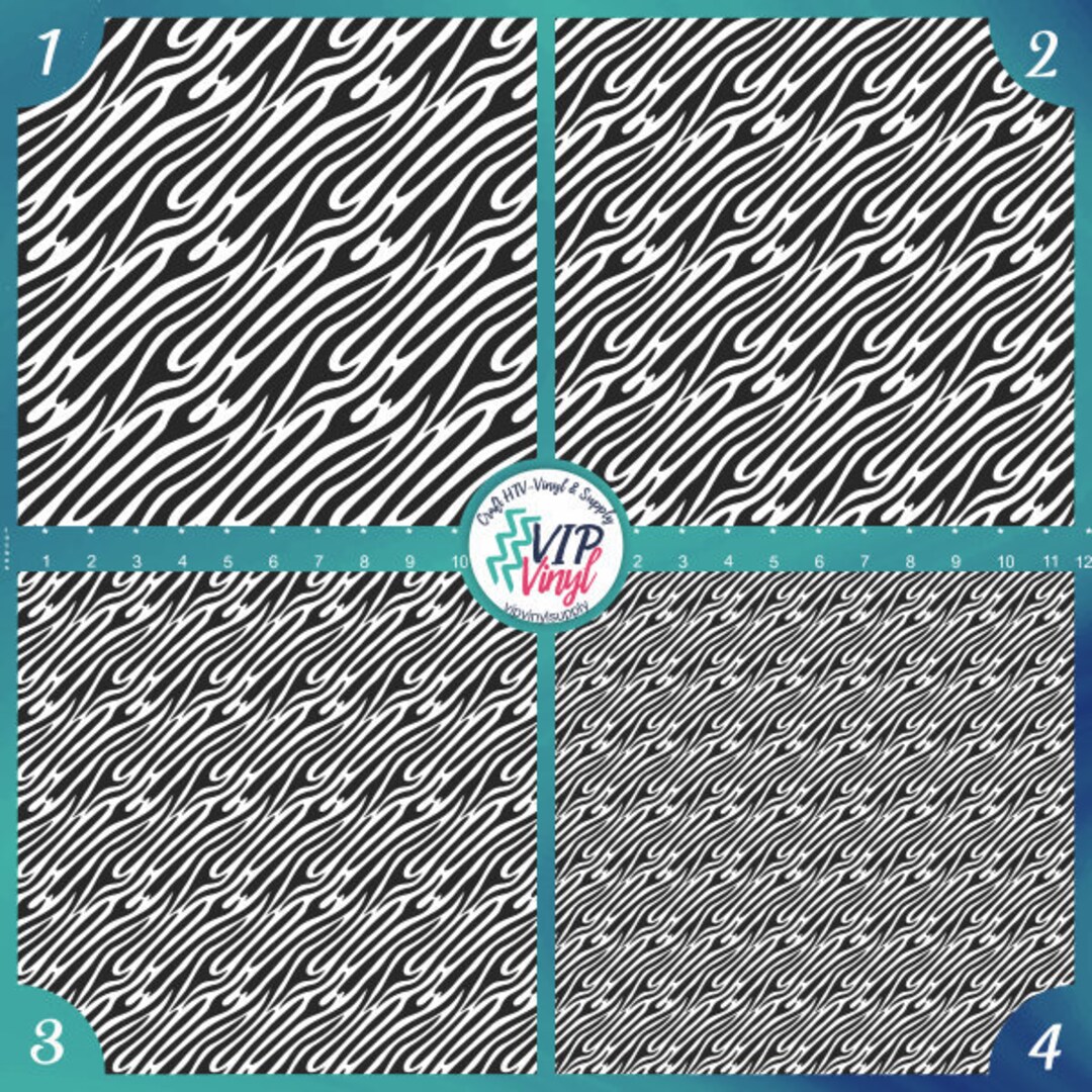 Zebra Print Vinyl , HTV or Adhesive Animal Pattern Craft Vinyl Sheets ...