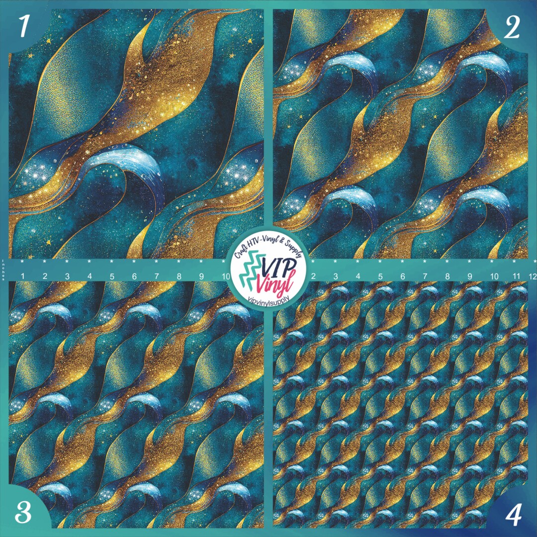 Gold Blue Craft Vinyl Sheet, HTV Heat Transfer Vinyl or Adhesive Vinyl ...