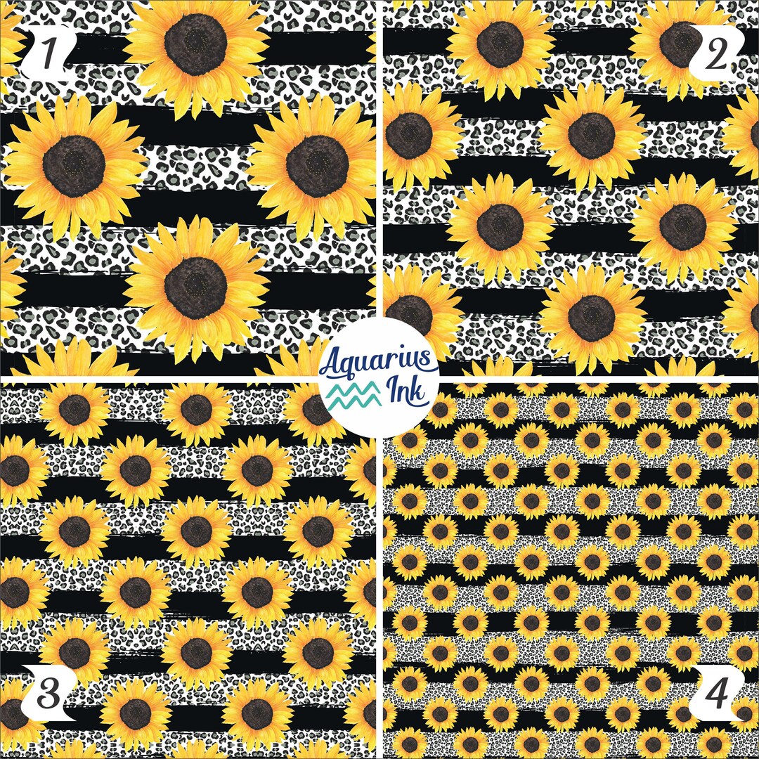 Sunflower Patterned Craft Vinyl Sheet Heat Transfer Vinyl or - Etsy