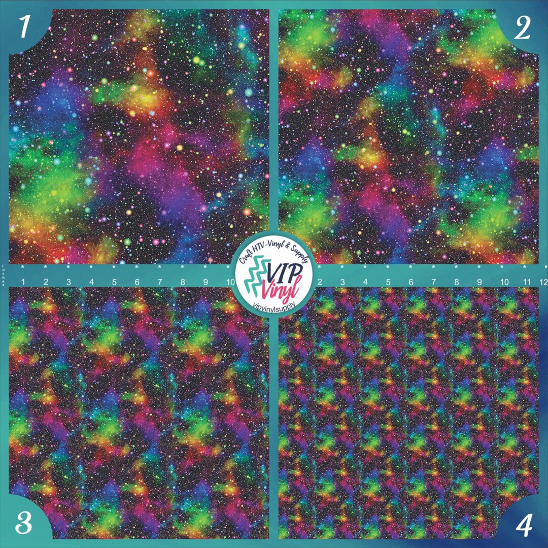 Galaxy Patterned Craft Vinyl Sheet, Heat Transfer Vinyl, Adhesive Vinyl ...