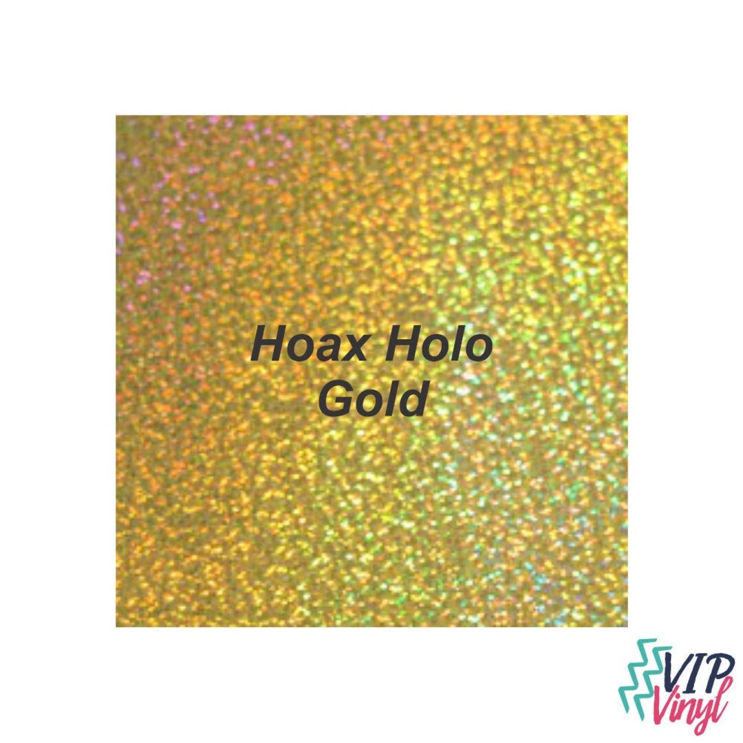 Gold Holographic Vinyl 12 X 12 Decal Vinyl Sheet Permanent Adhesive ...