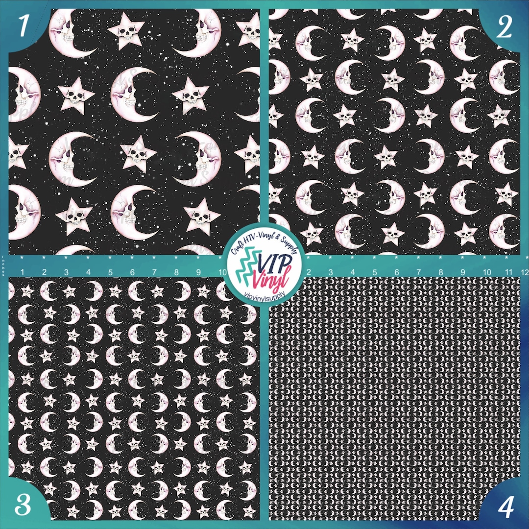 Goth Christmas Patterned Craft Vinyl Sheet, Heat Transfer Vinyl ...