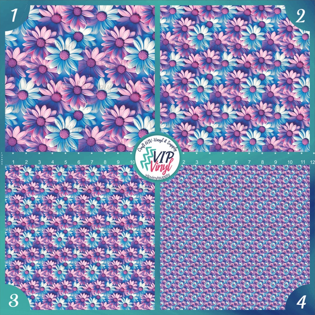 3D Floral Patterned Craft Vinyl Sheet Heat Transfer Vinyl - Etsy