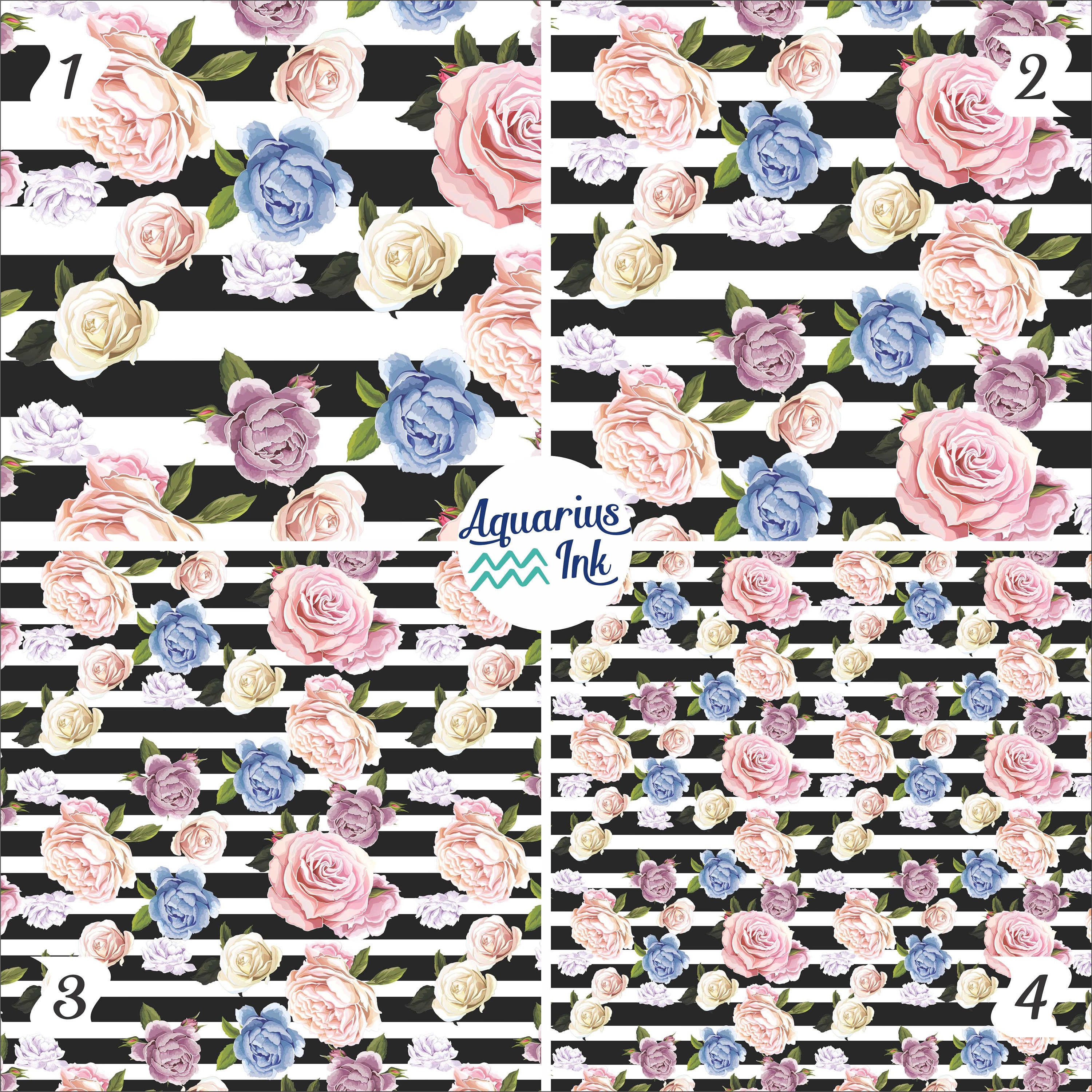 Floral HTV Vinyl Flower Pattern Vinyl Sheet Heat Transfer - Etsy