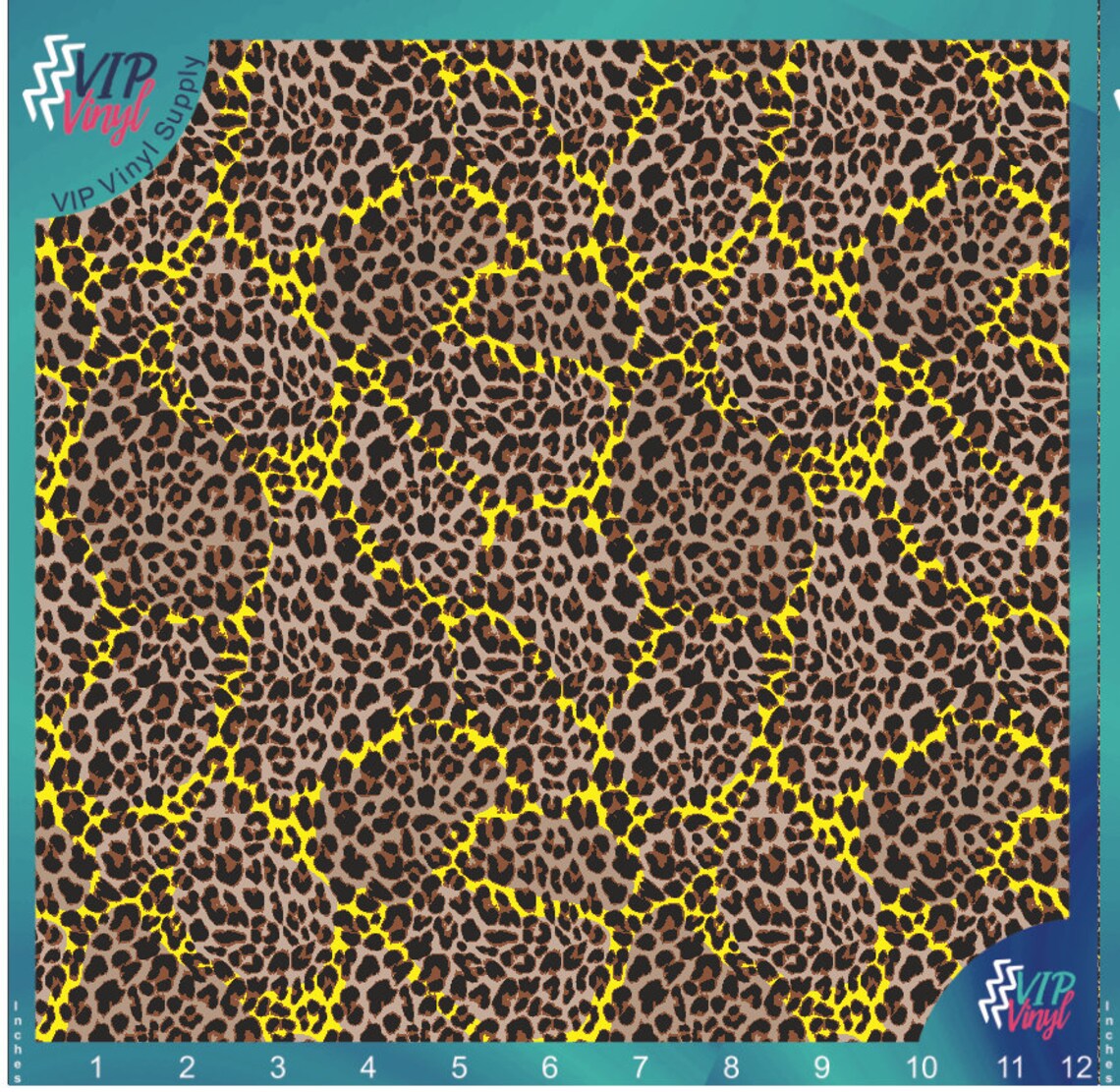 Yellow Leopard Print HTV Vinyl Heat Transfer Vinyl or - Etsy