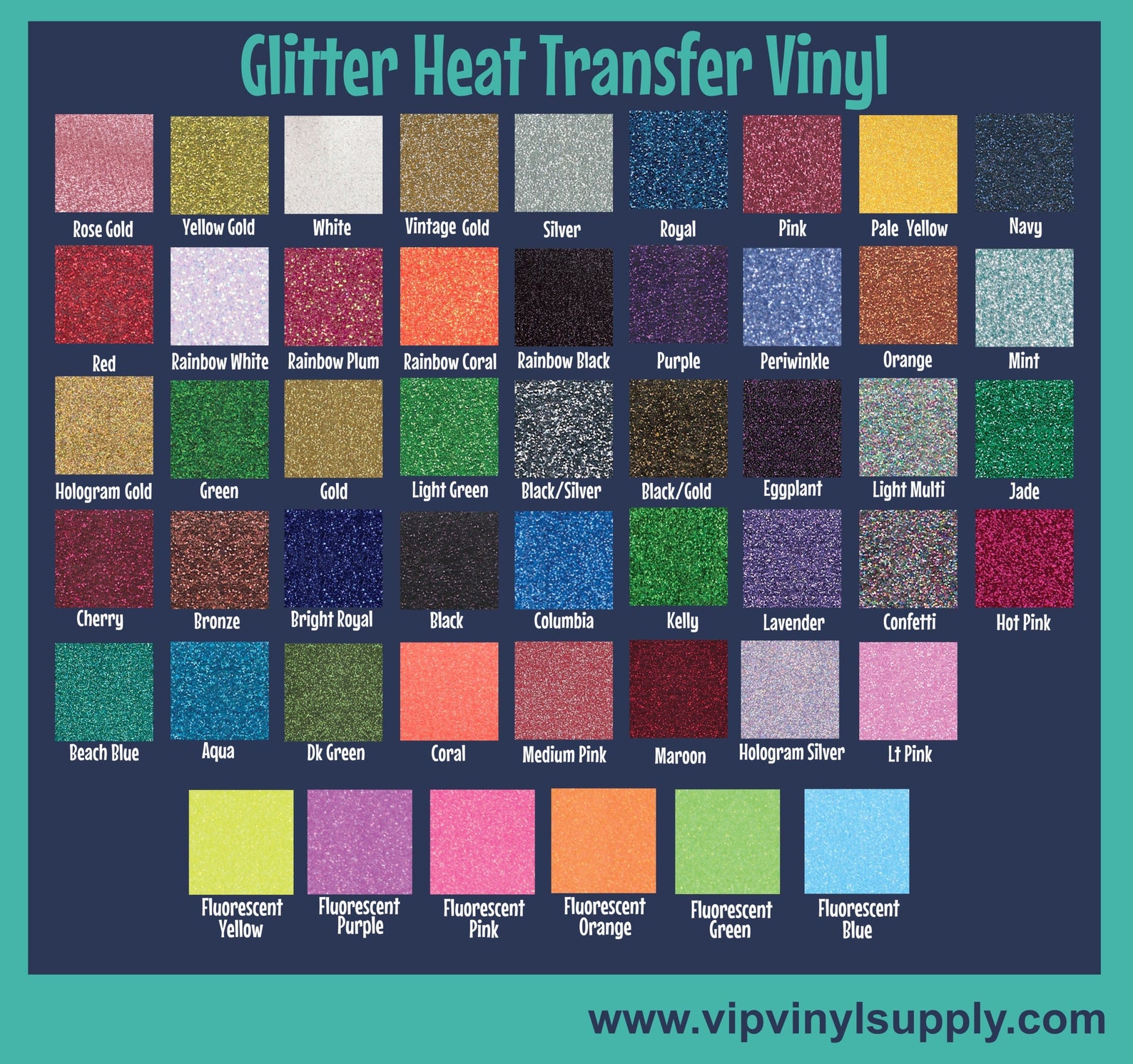 Glitter HTV Vinyl Glitter Heat Transfer Vinyl by the Sheet - Etsy
