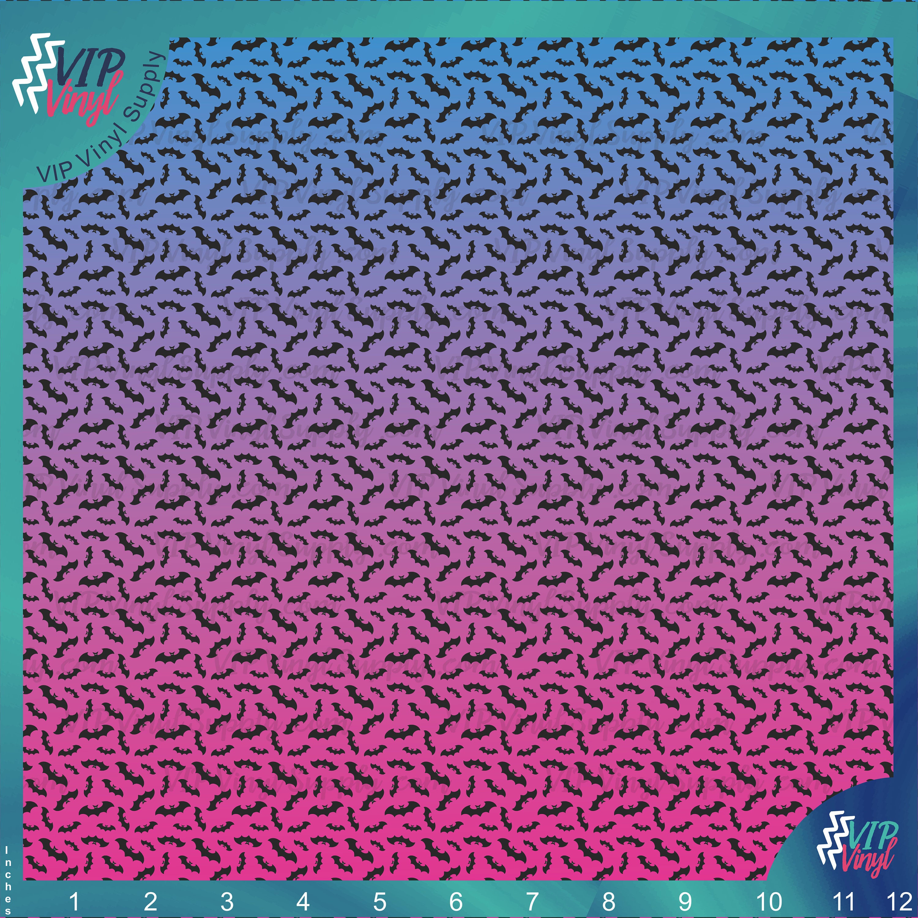 Halloween Ombre HTV Vinyl Spooky Bats Pattern Ombre Vinyl - Etsy