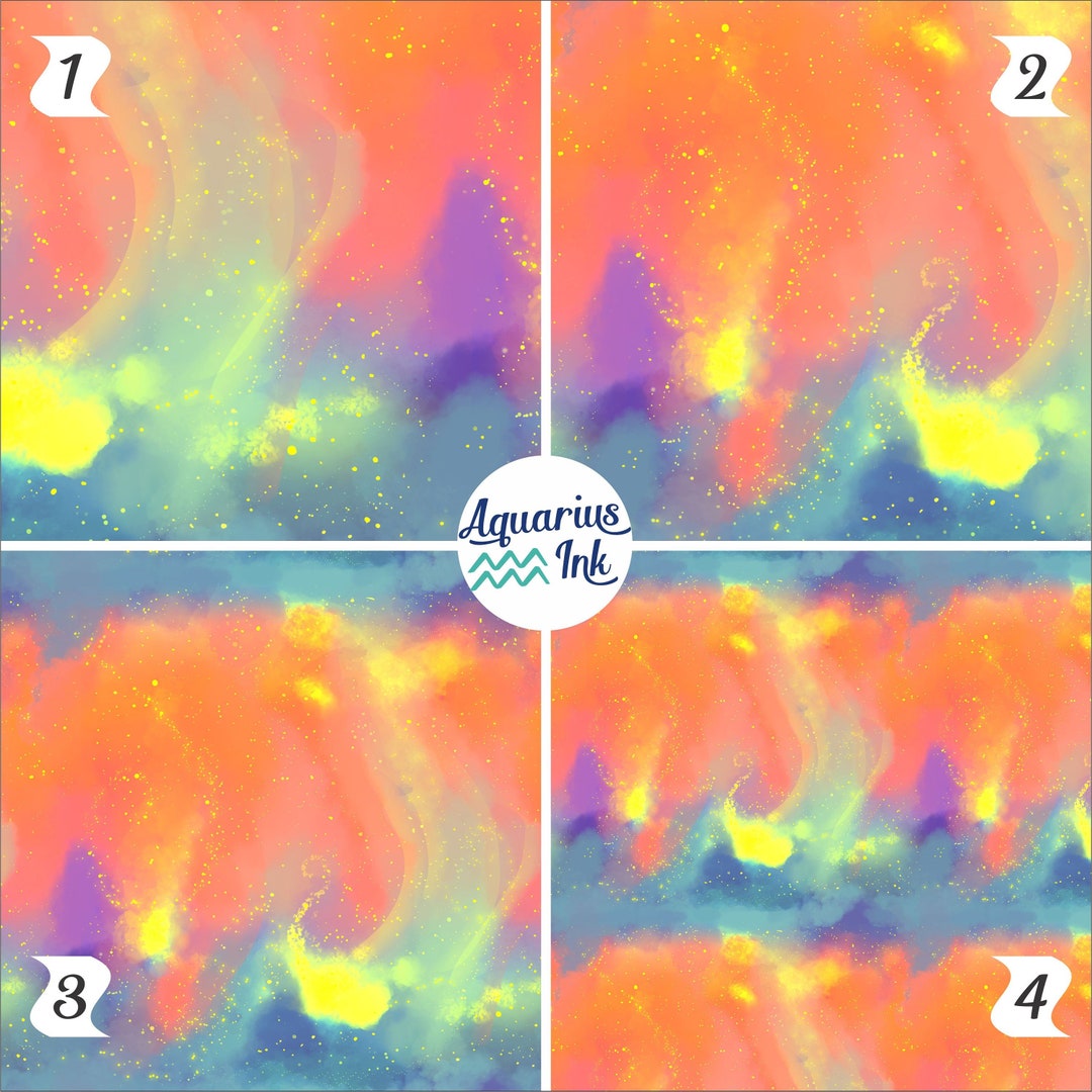 Watercolor Galaxy HTV Vinyl, Heat Transfer Vinyl or Outdoor Adhesive ...