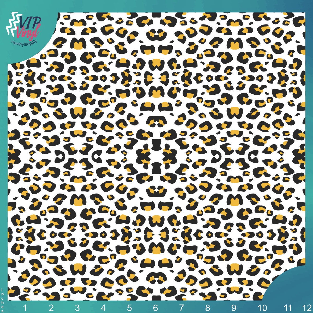 Black & Gold Leopard Print Vinyl HTV or Adhesive Animal | Etsy