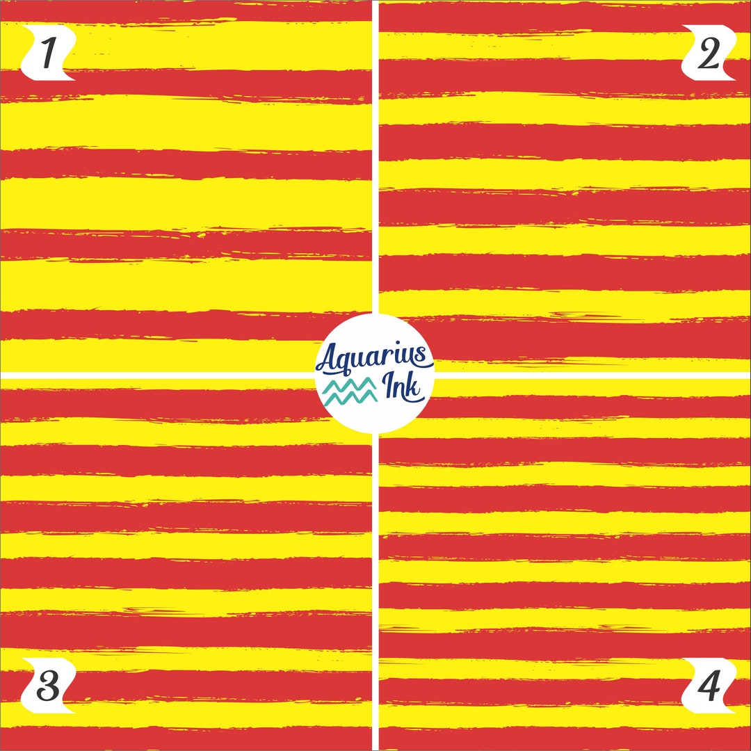 Red & Yellow Striped HTV Vinyl, Distressed / Grunge Stripe Pattern ...