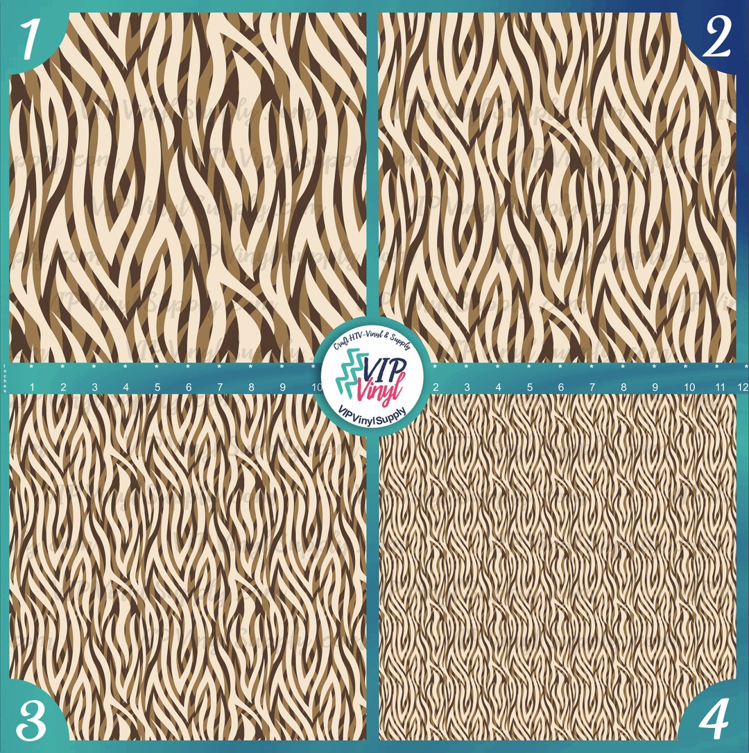 Zebra Patterned Craft Vinyl Sheet, Heat Transfer Vinyl or Adhesive ...