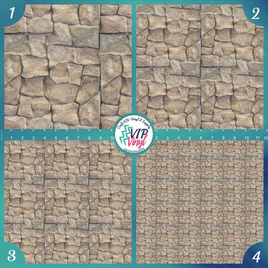 Real Stone Patterned Craft Vinyl Sheet, Heat Transfer Vinyl, Adhesive ...