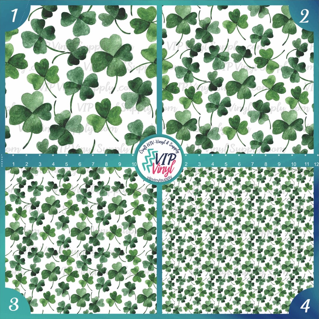 Clover Vinyl, Heat Transfer Vinyl or Outdoor Adhesive Vinyl, Patterned ...