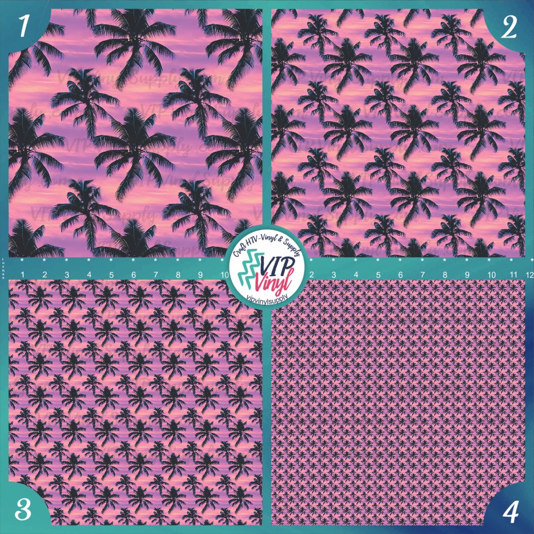 Tropical Pattern HTV Vinyl Heat Transfer Vinyl or Outdoor Adhesive ...