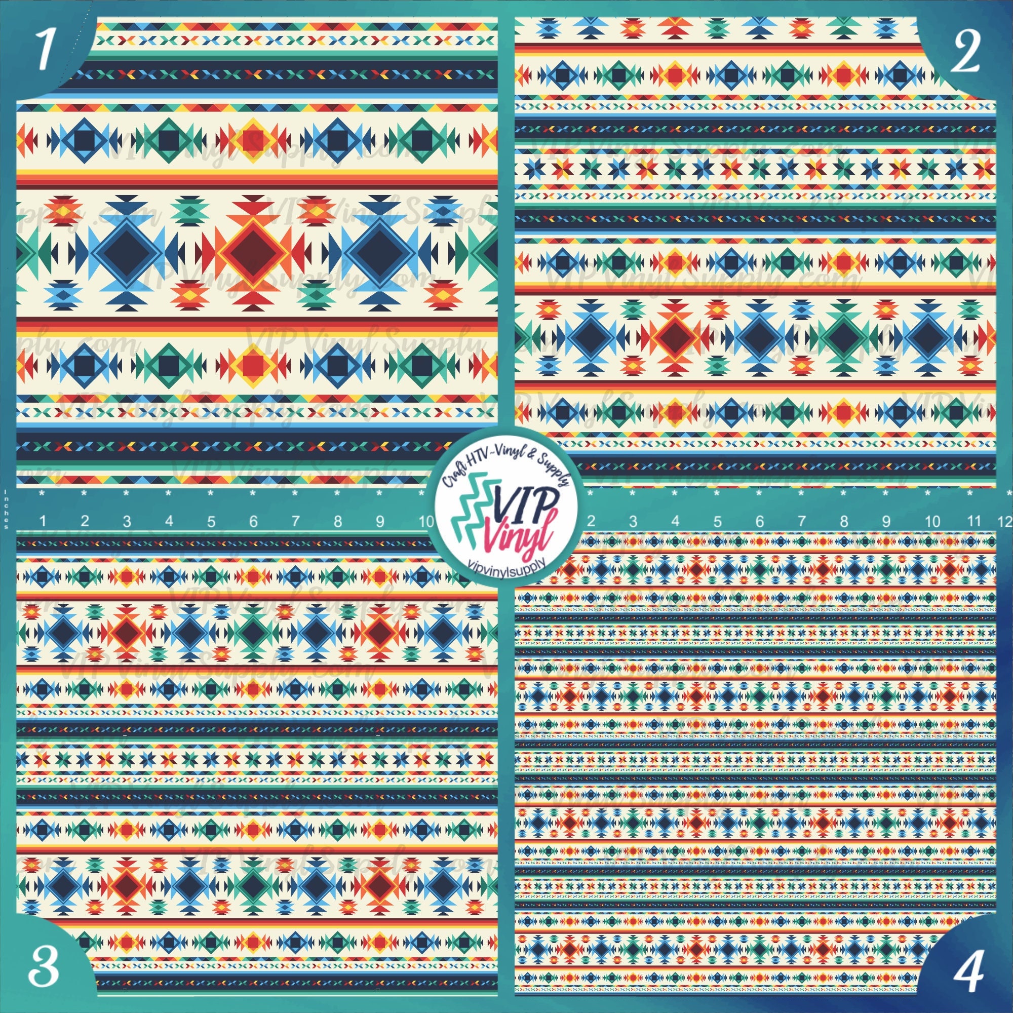 Aztec Pattern Vinyl Aztec Print Craft Vinyl Sheets Outdoor - Etsy