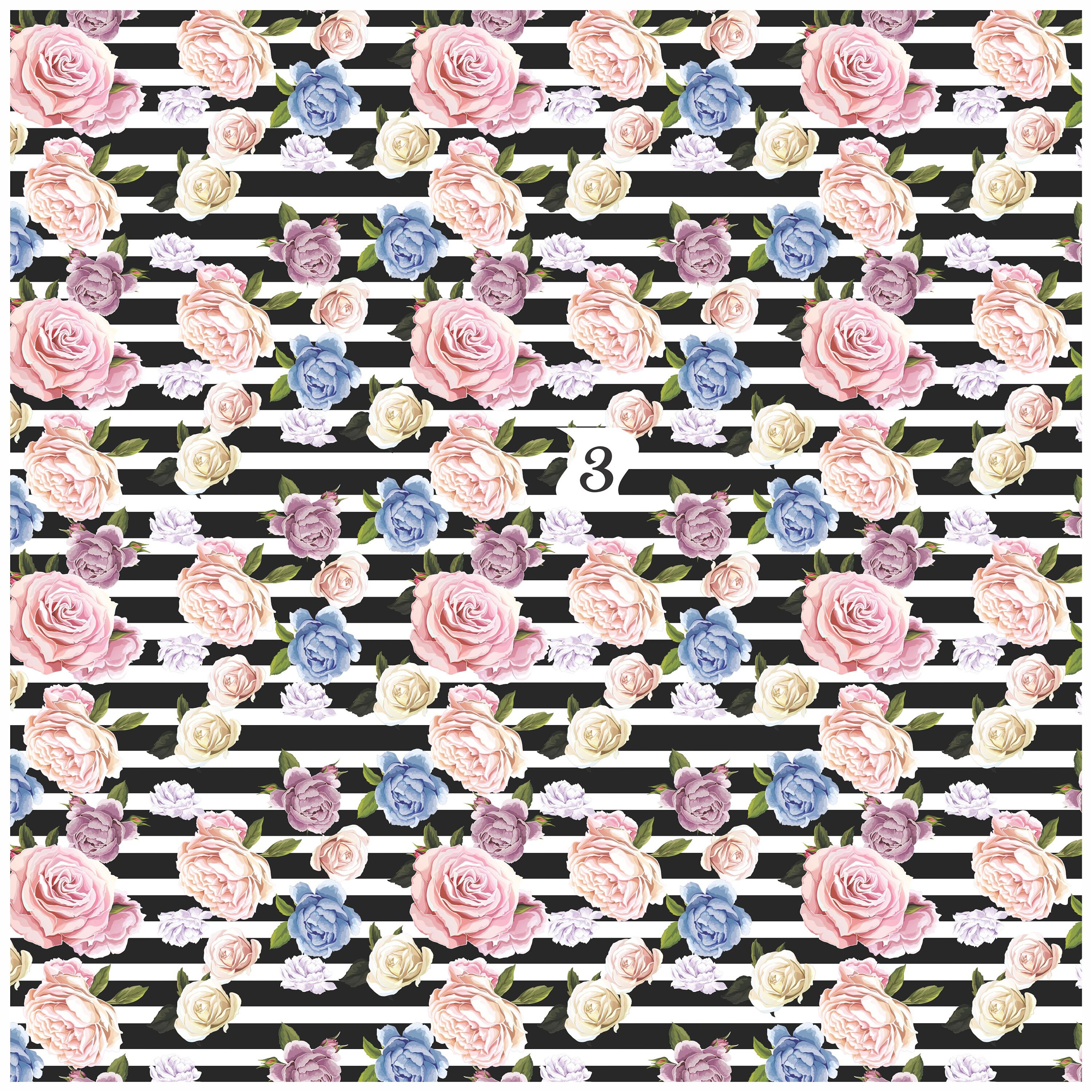 Floral HTV Vinyl Flower pattern Vinyl Sheet Heat Transfer | Etsy