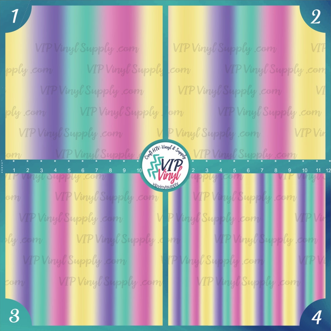 Pastel Ombre HTV Vinyl, Heat Transfer Vinyl or Outdoor Adhesive Vinyl ...