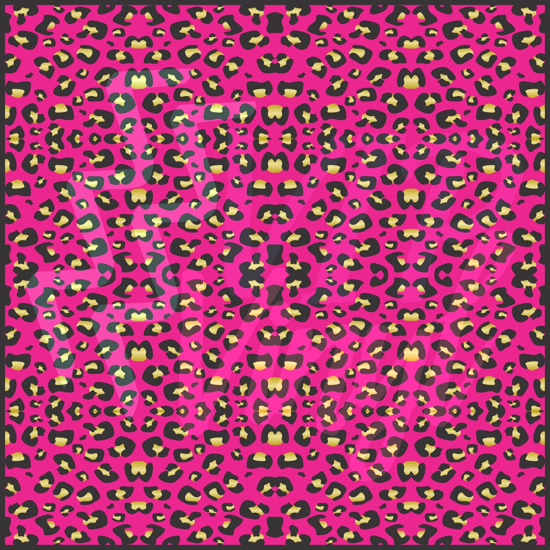 Pink and Gold Leopard HTV Vinyl, Animal Pattern Vinyl Sheets, Heat ...