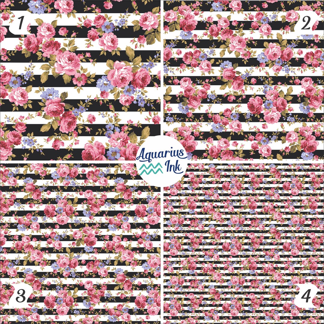 Floral HTV Vinyl Flower Pattern Vinyl Sheet Heat Transfer - Etsy