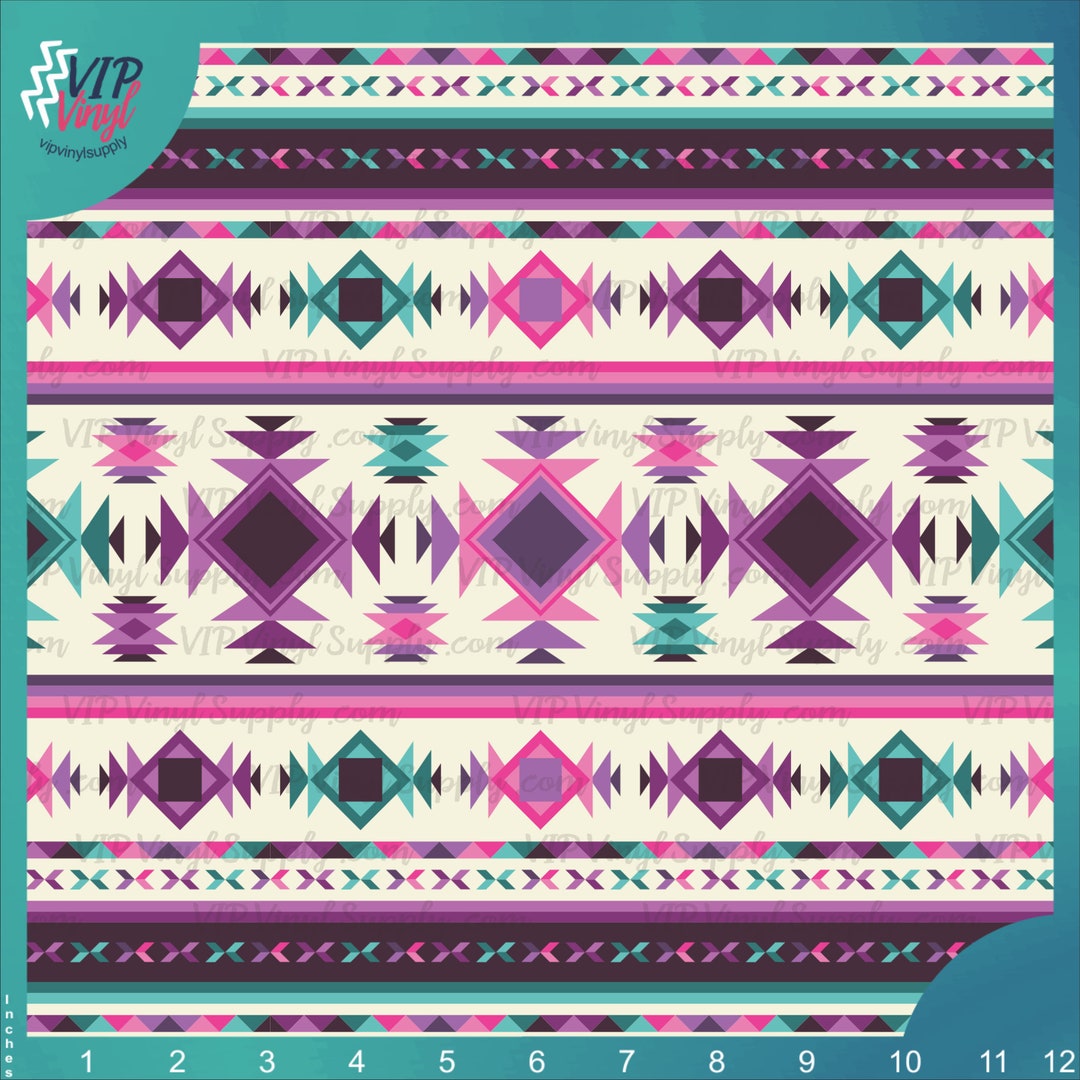 Aztec Pattern Outdoor Adhesive Vinyl or Heat Transfer Vinyl Aztec HTV ...