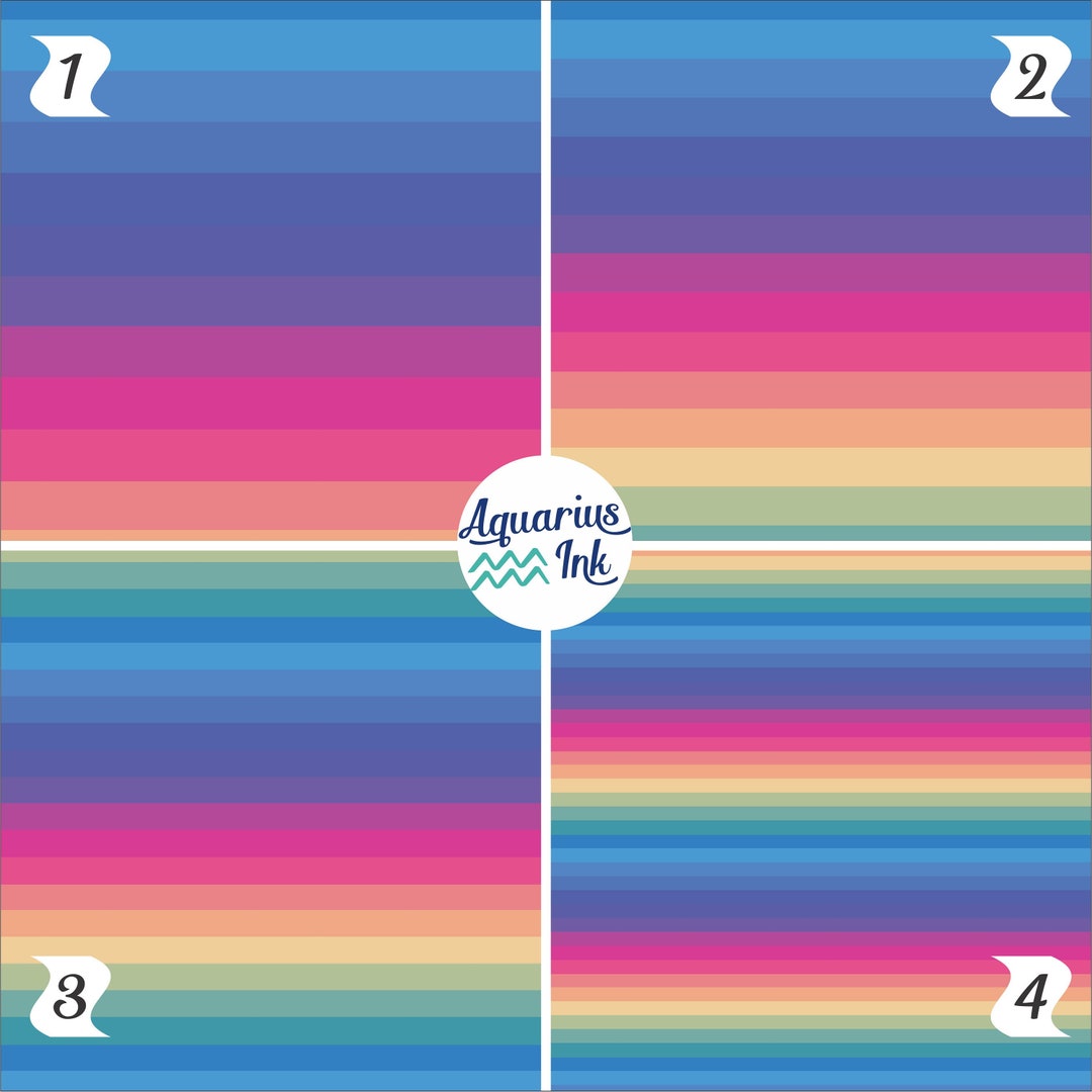 HTV Vinyl Gradient Stripe Pattern Vinyl Sheets Gloss or - Etsy