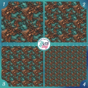 Tooled Leather Patterned Craft Vinyl Sheet, Heat Transfer Vinyl ...