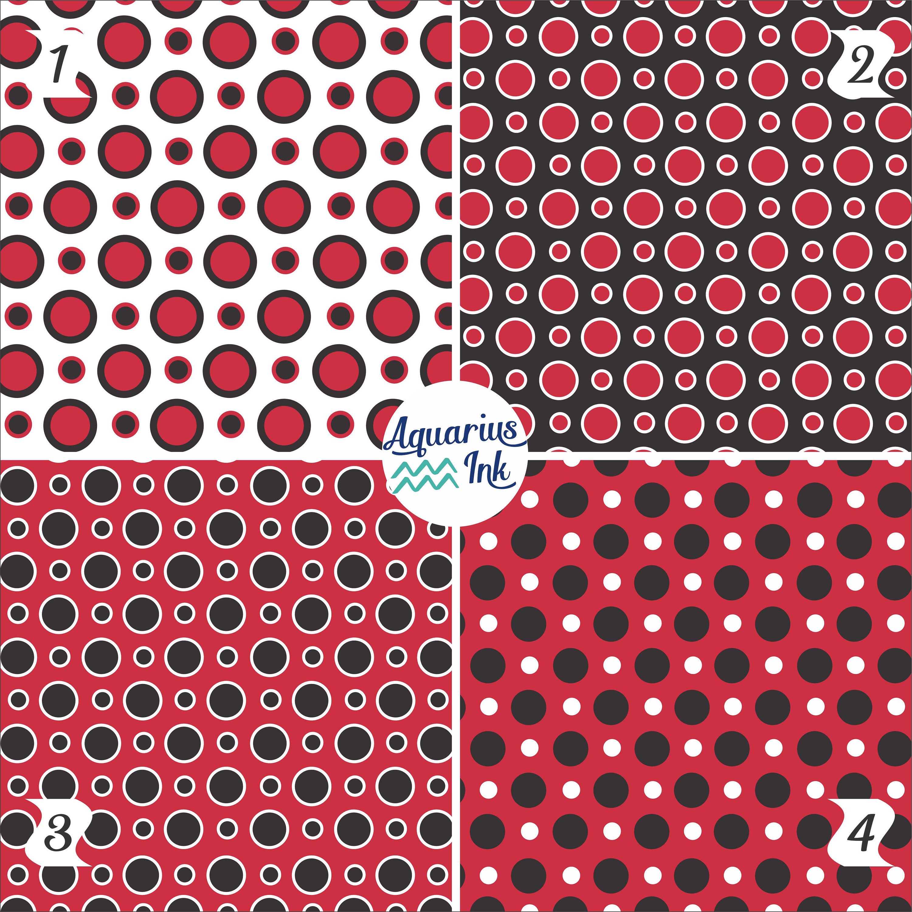 Polka Dot HTV Vinyl Red Black and White Patterned Vinyl - Etsy