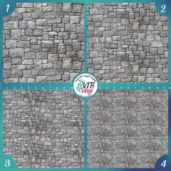 Stone Wall Heat Transfer Vinyl Sheets Printed HTV Vinyl | Etsy
