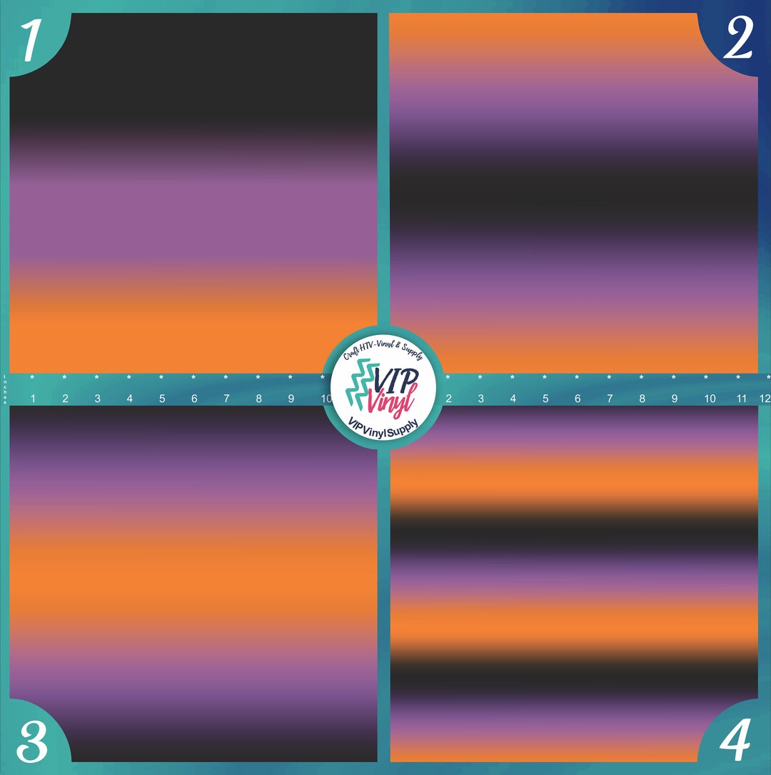 Orange Purple Black Ombre Pattern HTV Vinyl Heat Transfer - Etsy