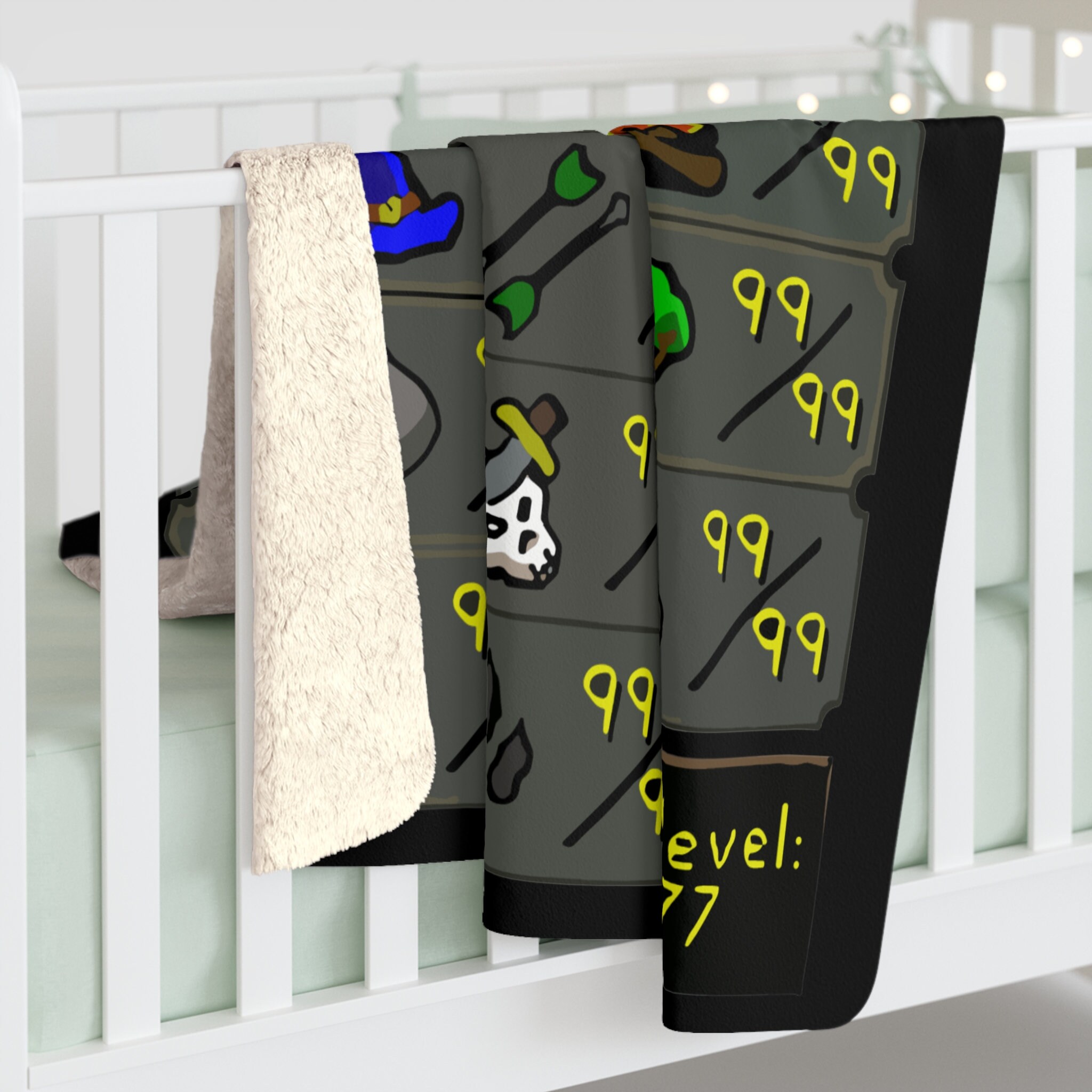 Custom Osrs Sherpa Fleece Blanket, Oldschool Runescape Max Skills Soft ...