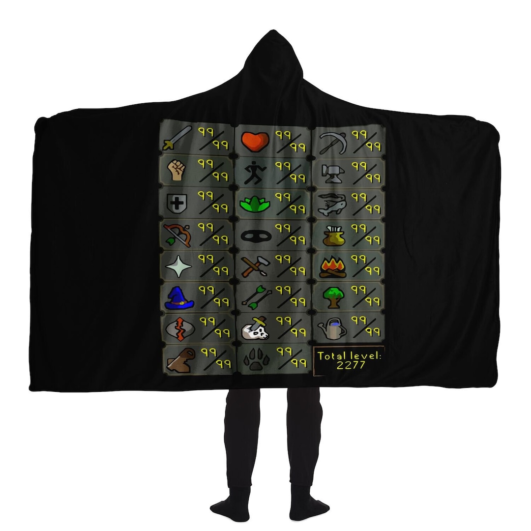 Custom Oldschool Runescape Hooded Blanket Maxed Skill Cape Soft Rare ...